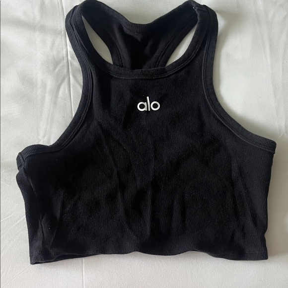 ALO Yoga | Tops | Alo Yoga Black Crop Top | Poshmark